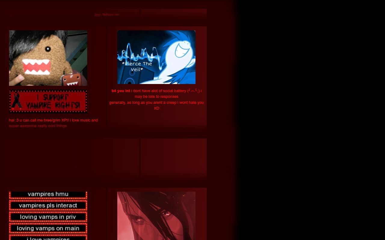 myspace themed carrd